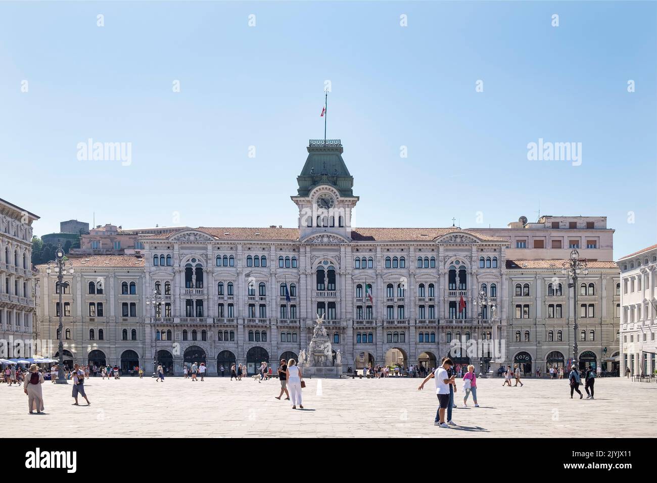 Italy, Friuli Venezia Giulia, Trieste, Piazza Unità d'Italia, Unità d ...