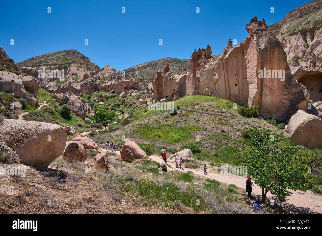 zelve dwelling, Zelve open air museum , Göreme, Cappadocia, Anatolia ...