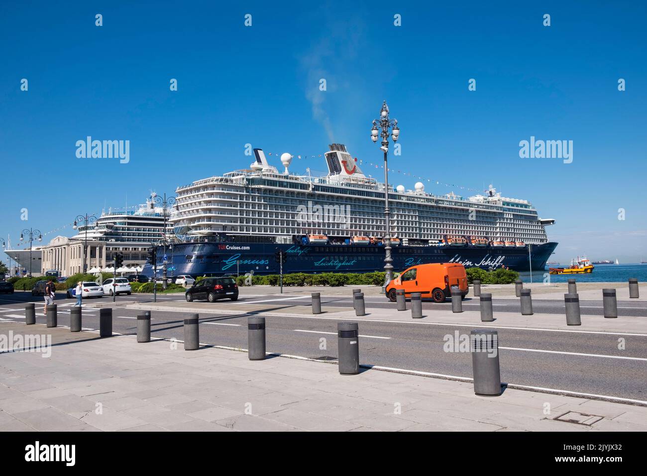 Italy, Friuli Venezia Giulia, Trieste, Seaport, Mein Schiff cruise ship ...