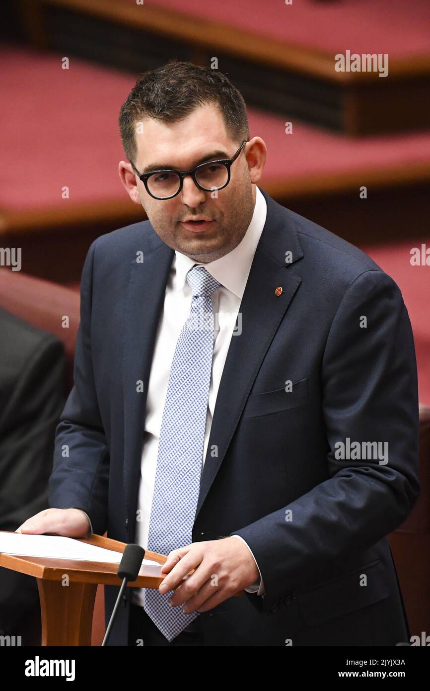 Liberal Senator Ben Small delivers his first speech in the Senate ...