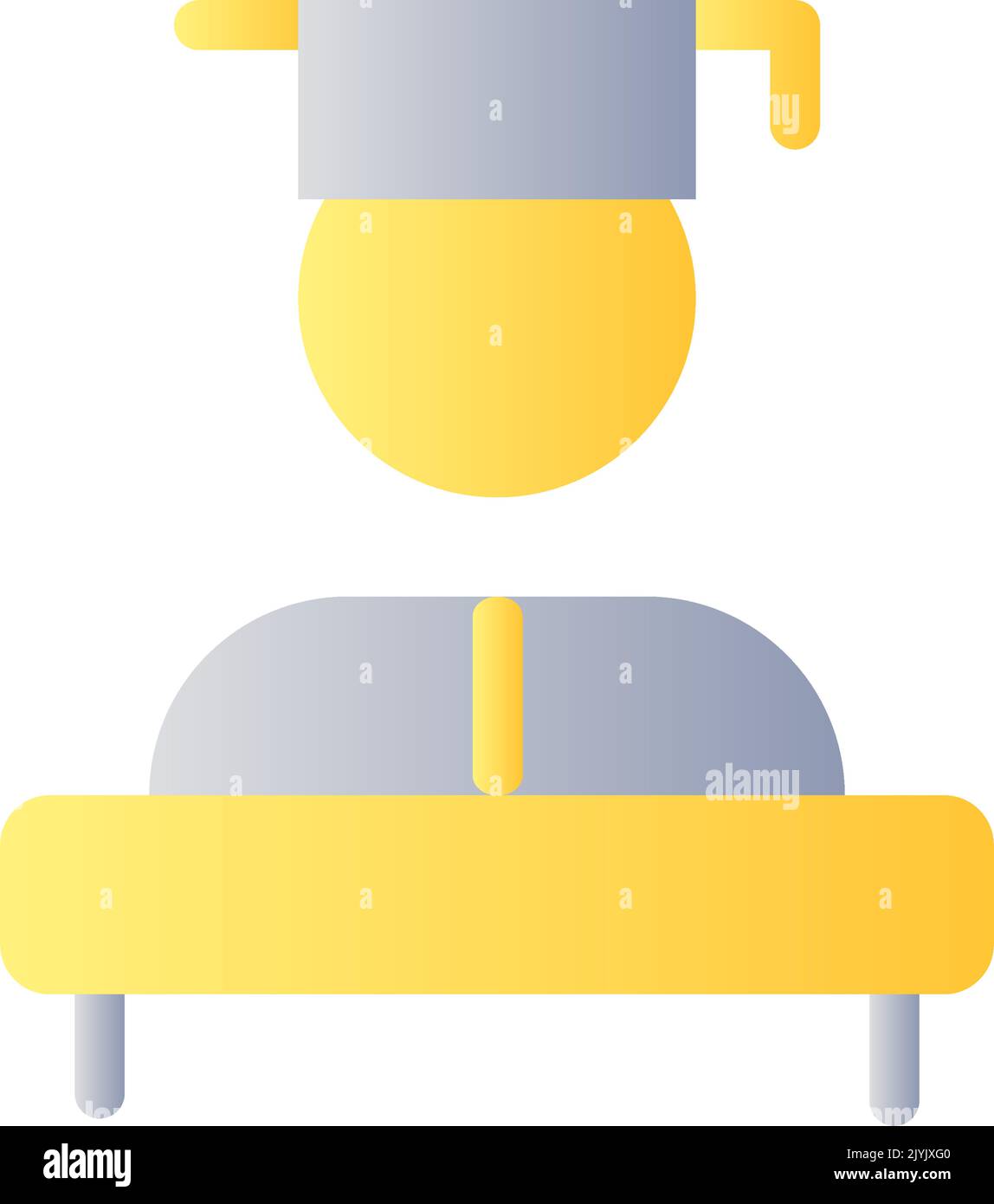 Graduation ceremony flat gradient two-color ui icon Stock Vector Image ...