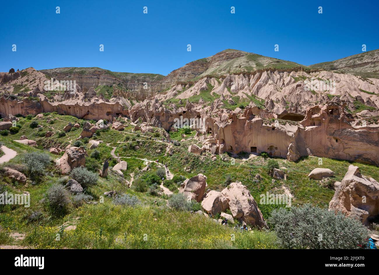 zelve dwelling, Zelve open air museum , Göreme, Cappadocia, Anatolia ...