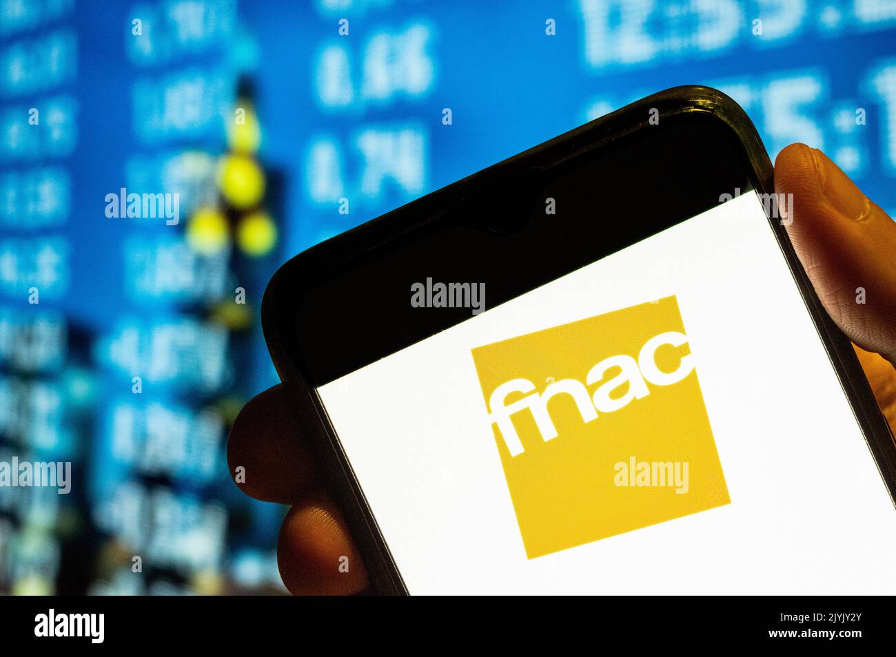 In this photo illustration, the French electronics and cultural ...