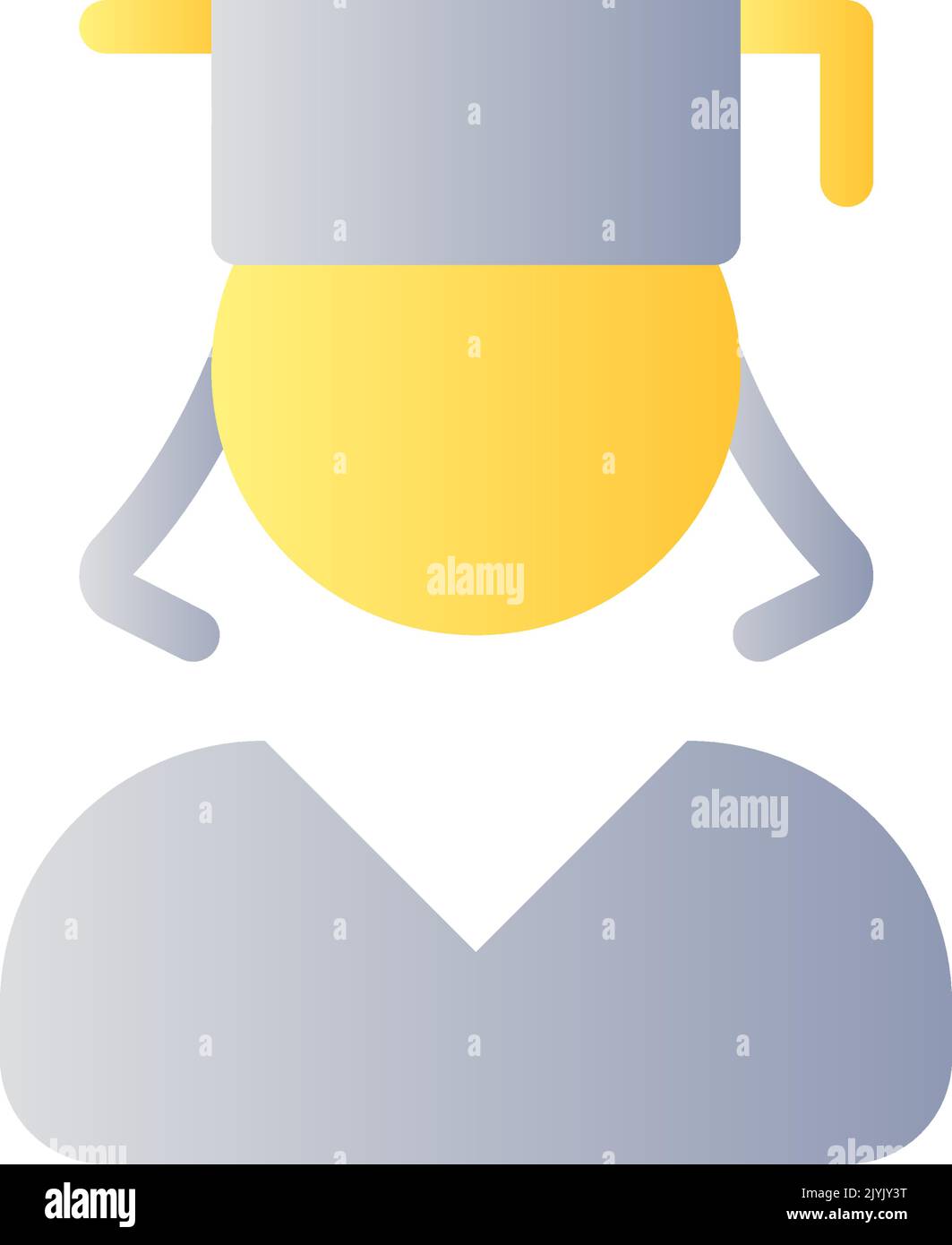 Female student flat gradient two-color ui icon Stock Vector Image & Art - Alamy