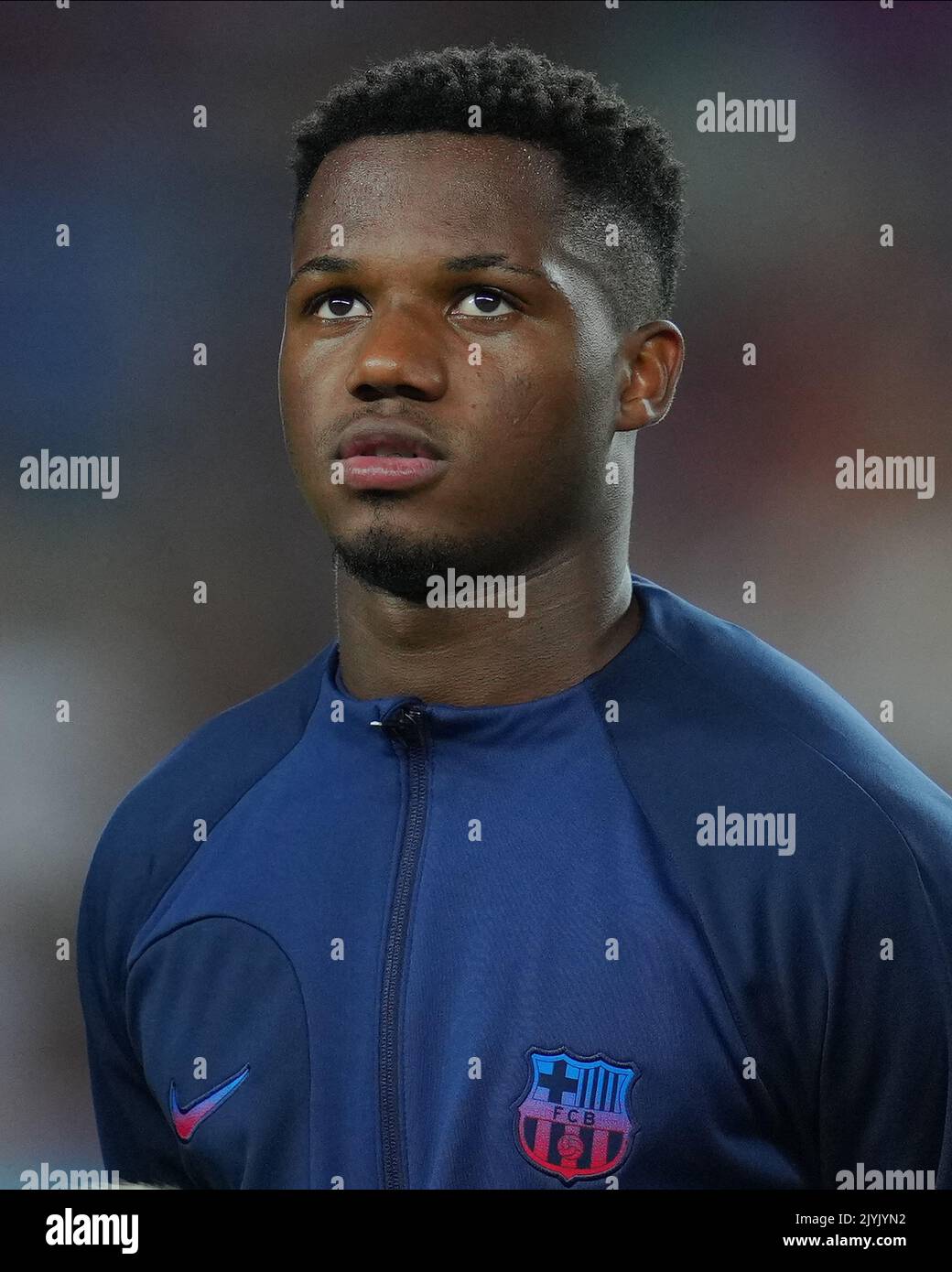 Ansu Fati of FC Barcelona during the UEFA Champions League match ...
