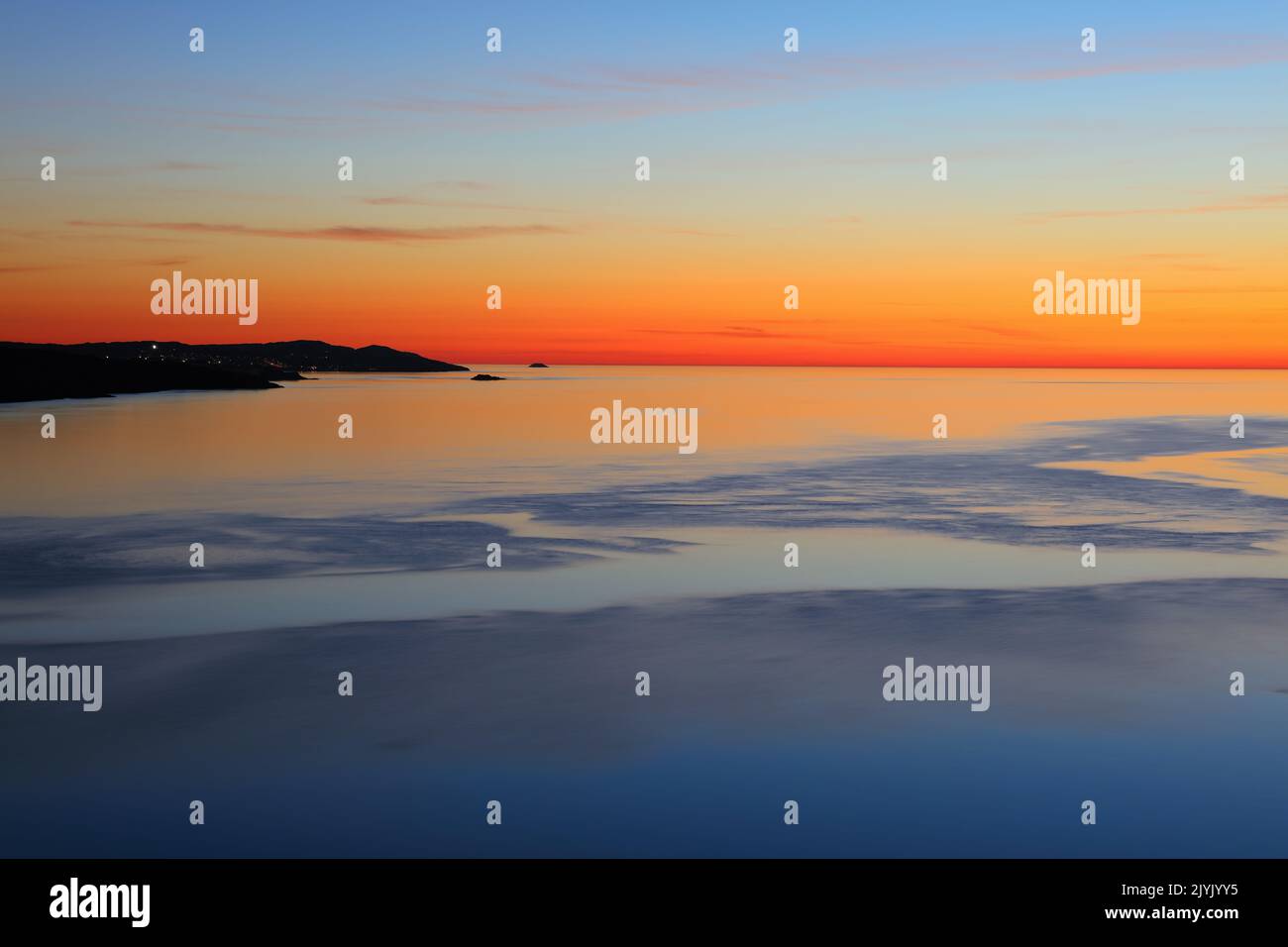 Stunning Sunset at Point Lynas looking towards Amlwych, Anglesey, North ...