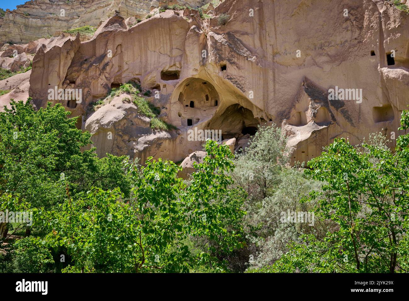 zelve dwelling, Zelve open air museum , Göreme, Cappadocia, Anatolia ...