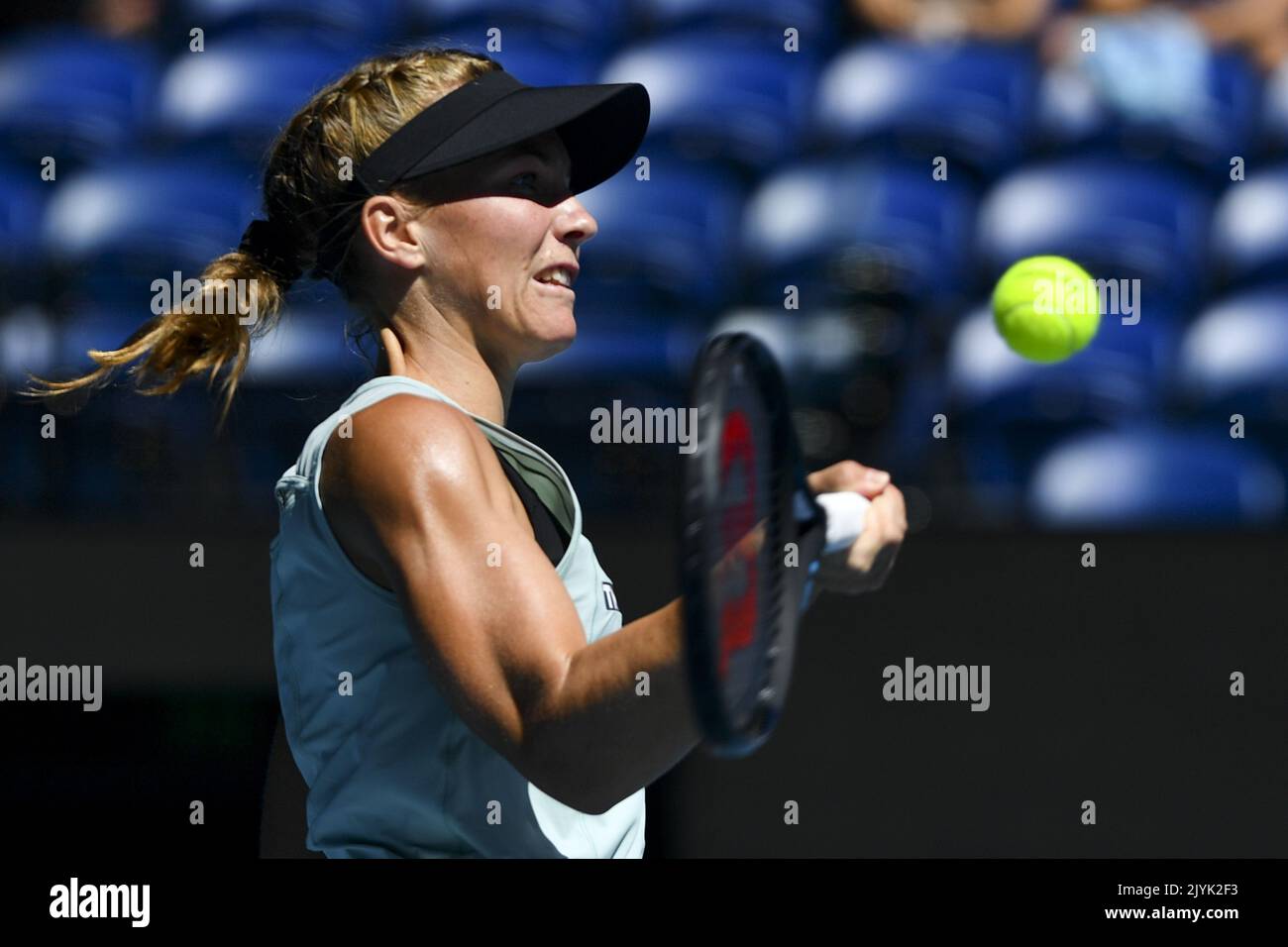Maddison Inglis of Australia in action during her first Round Women's ...