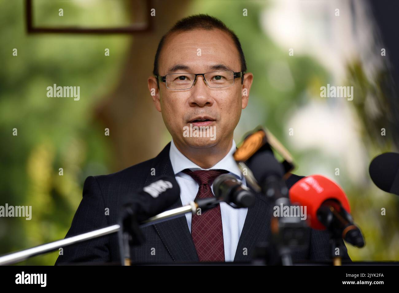 Councillor Robert Kok speaks to the media during the the Sydney Lunar ...