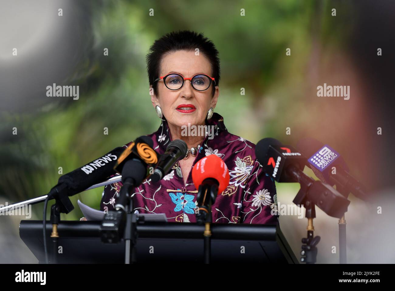Lord Mayor of Sydney Clover Moore speaks to the media during the the ...
