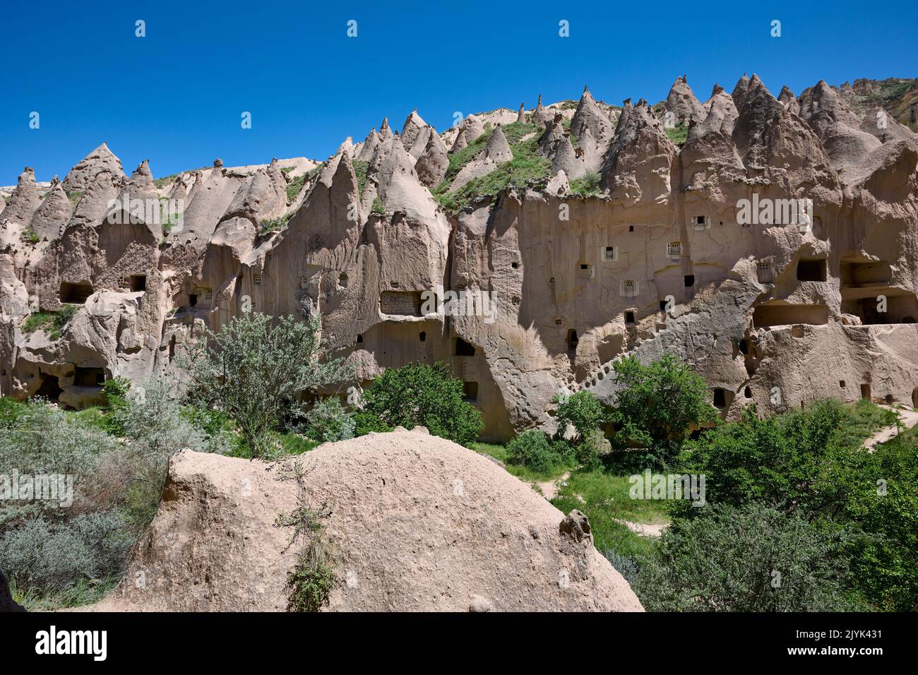 zelve dwelling, Zelve open air museum , Göreme, Cappadocia, Anatolia ...