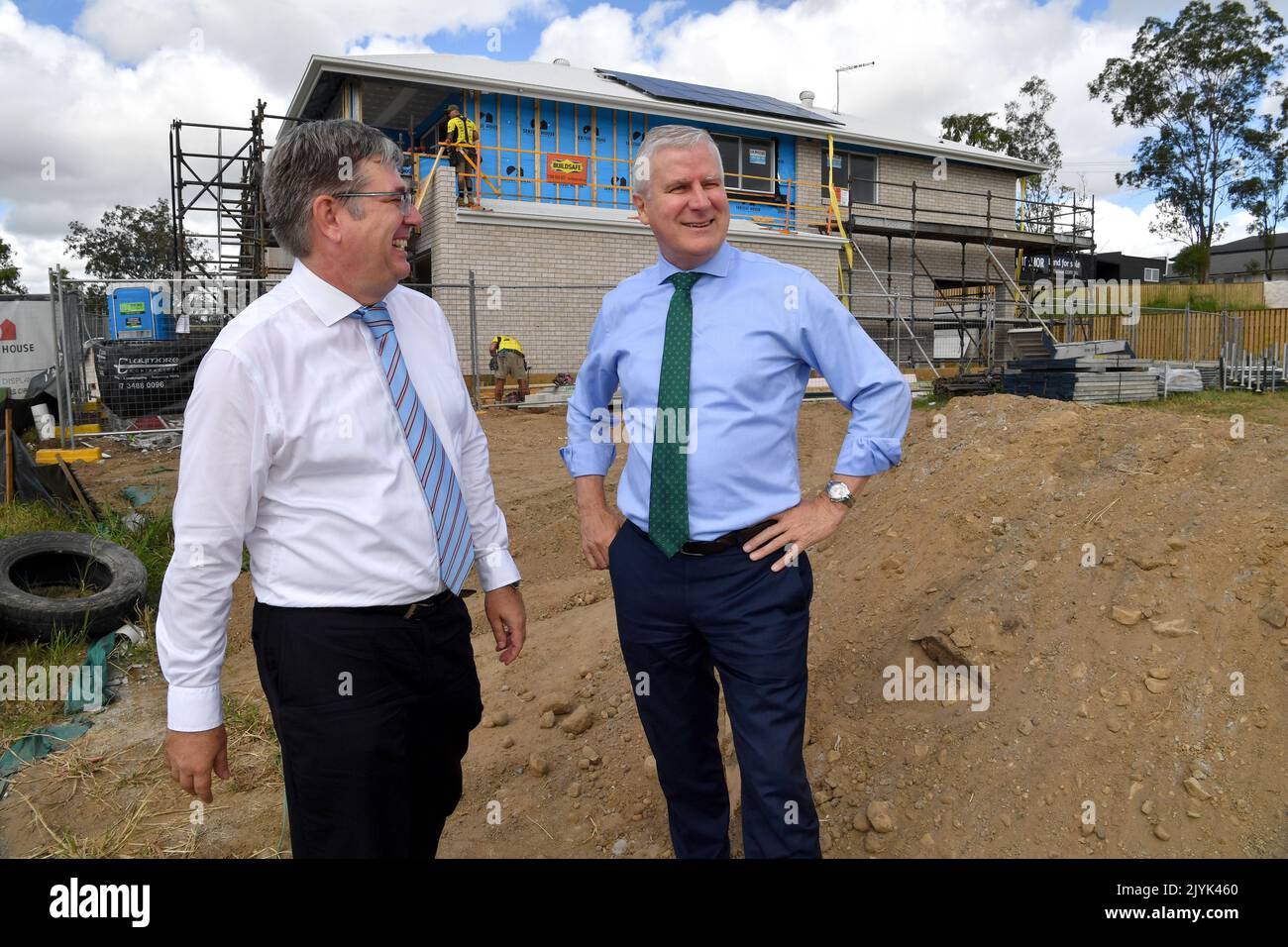Senator Paul Scarr (left) and Deputy Prime Minister Michael McCormack ...