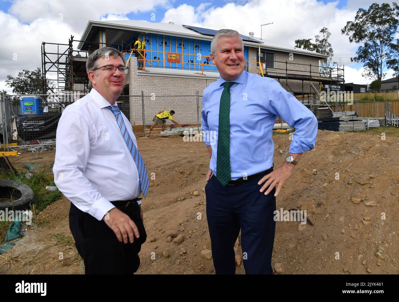 Senator Paul Scarr (left) and Deputy Prime Minister Michael McCormack ...