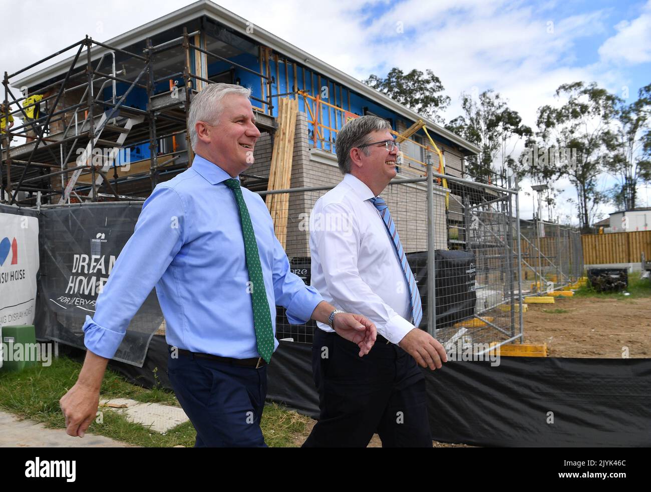 Deputy Prime Minister Michael McCormack (left) and Senator Paul Scarr ...