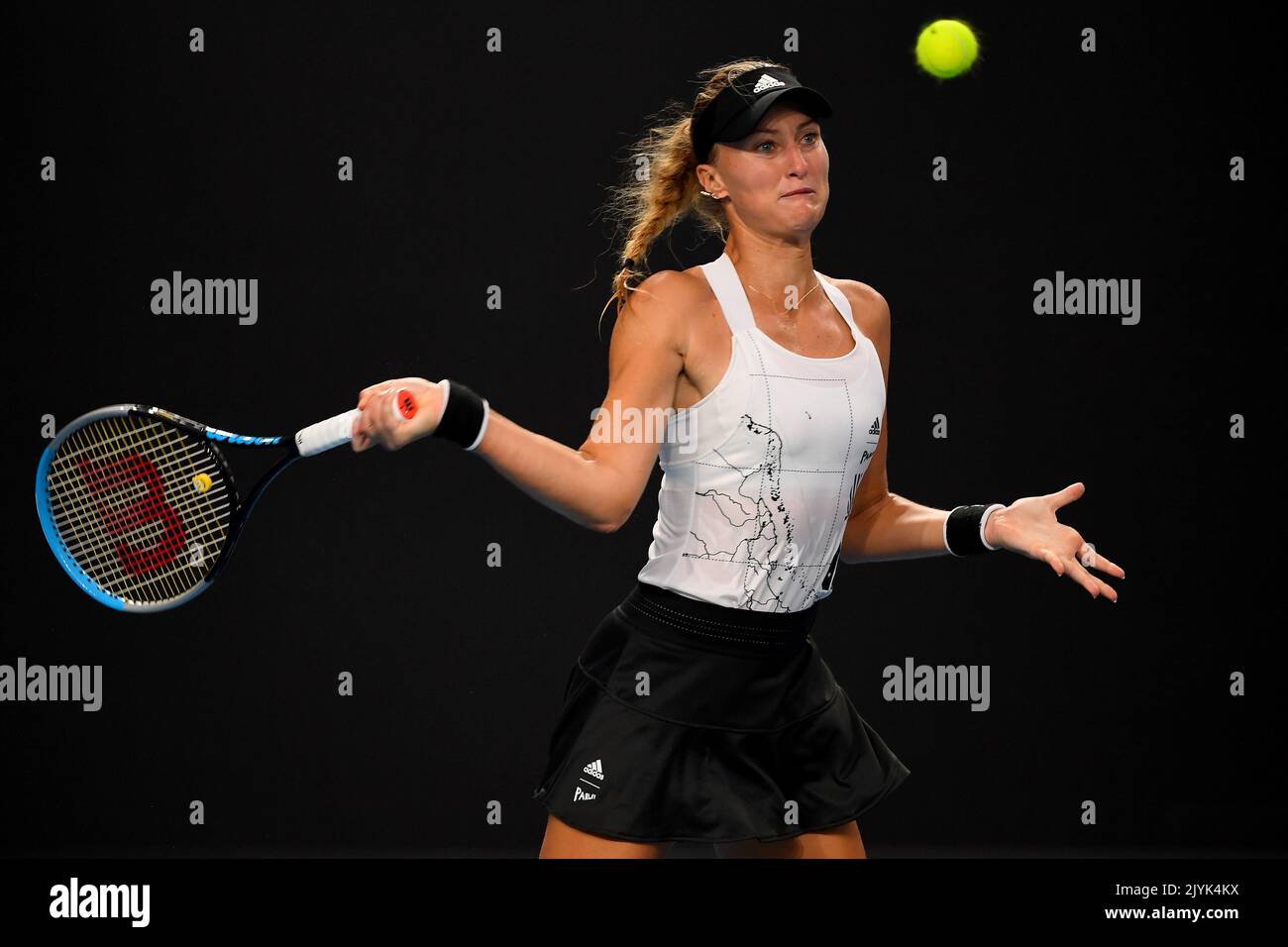 Kristina Mladenovic of France in action during her second Round Women's ...