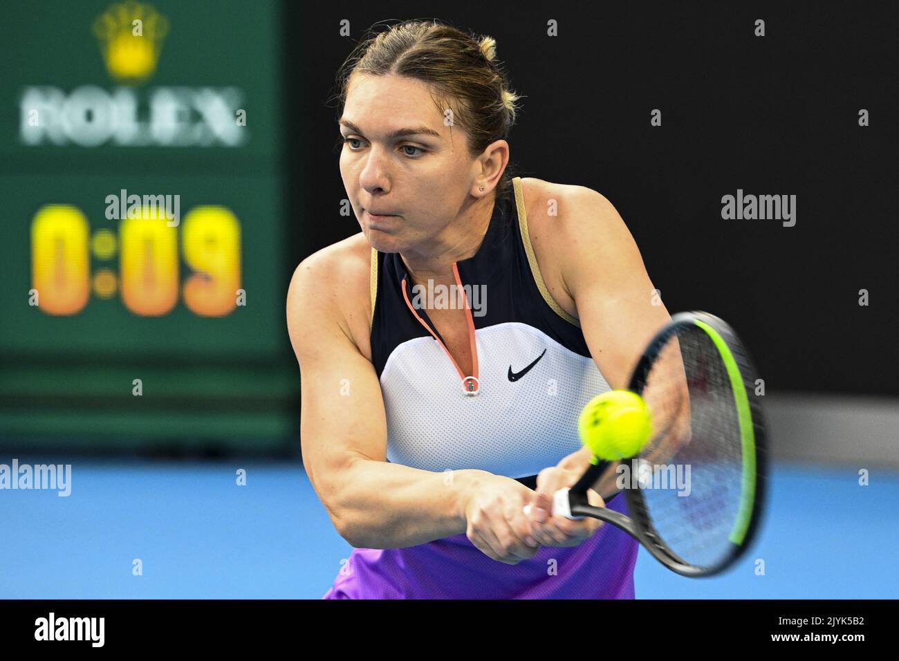 Simona Halep of Romania in action during her third Round Women's ...