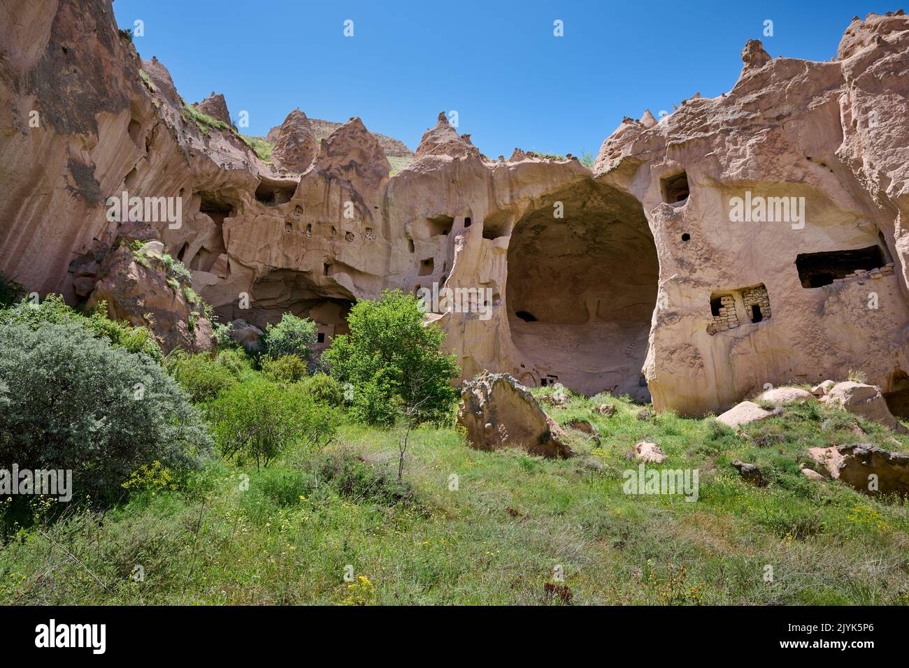 zelve dwelling, Zelve open air museum , Göreme, Cappadocia, Anatolia ...