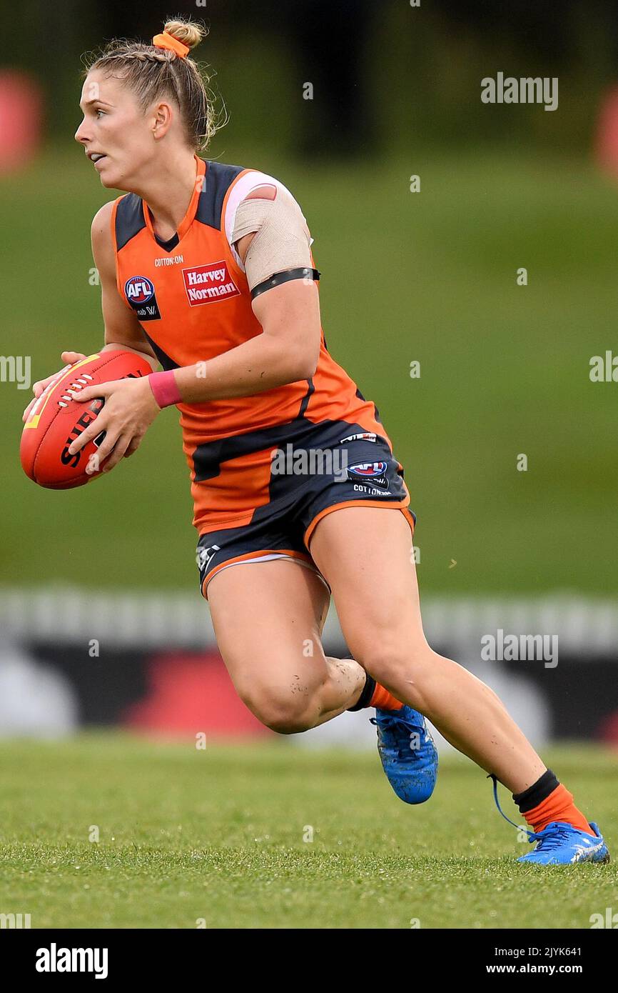Lisa Steane of the Giants during the AFLW match between the GWS Giants ...