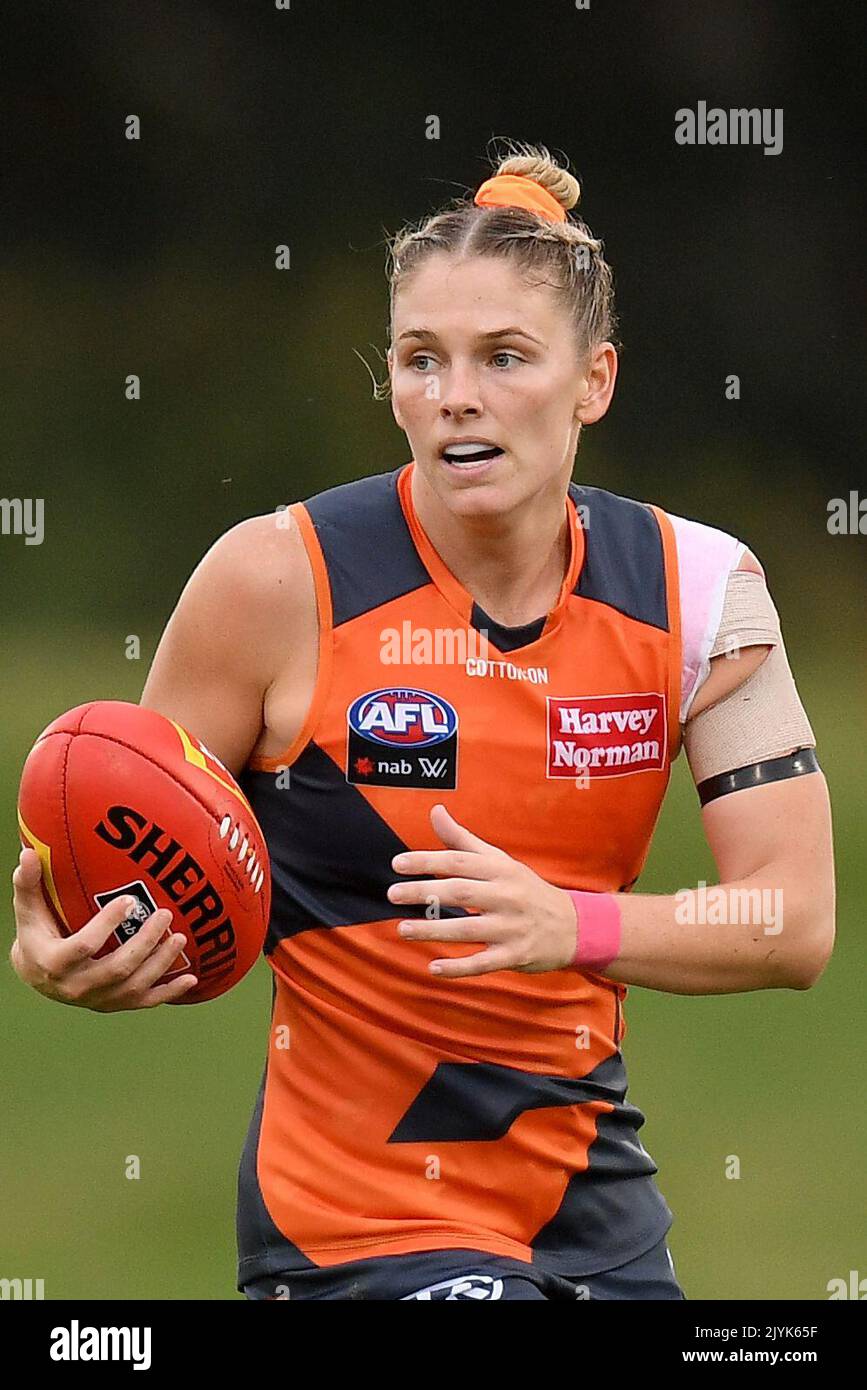 Lisa Steane of the Giants during the AFLW match between the GWS Giants ...