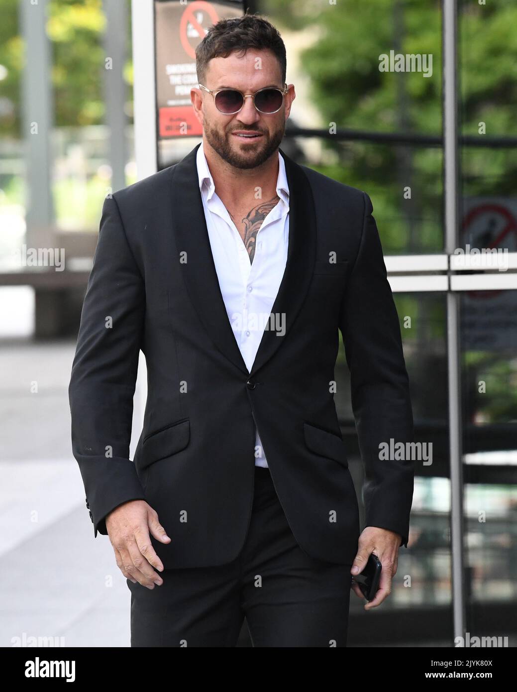 Reality television star Daniel Phillip Webb is seen arriving at the ...