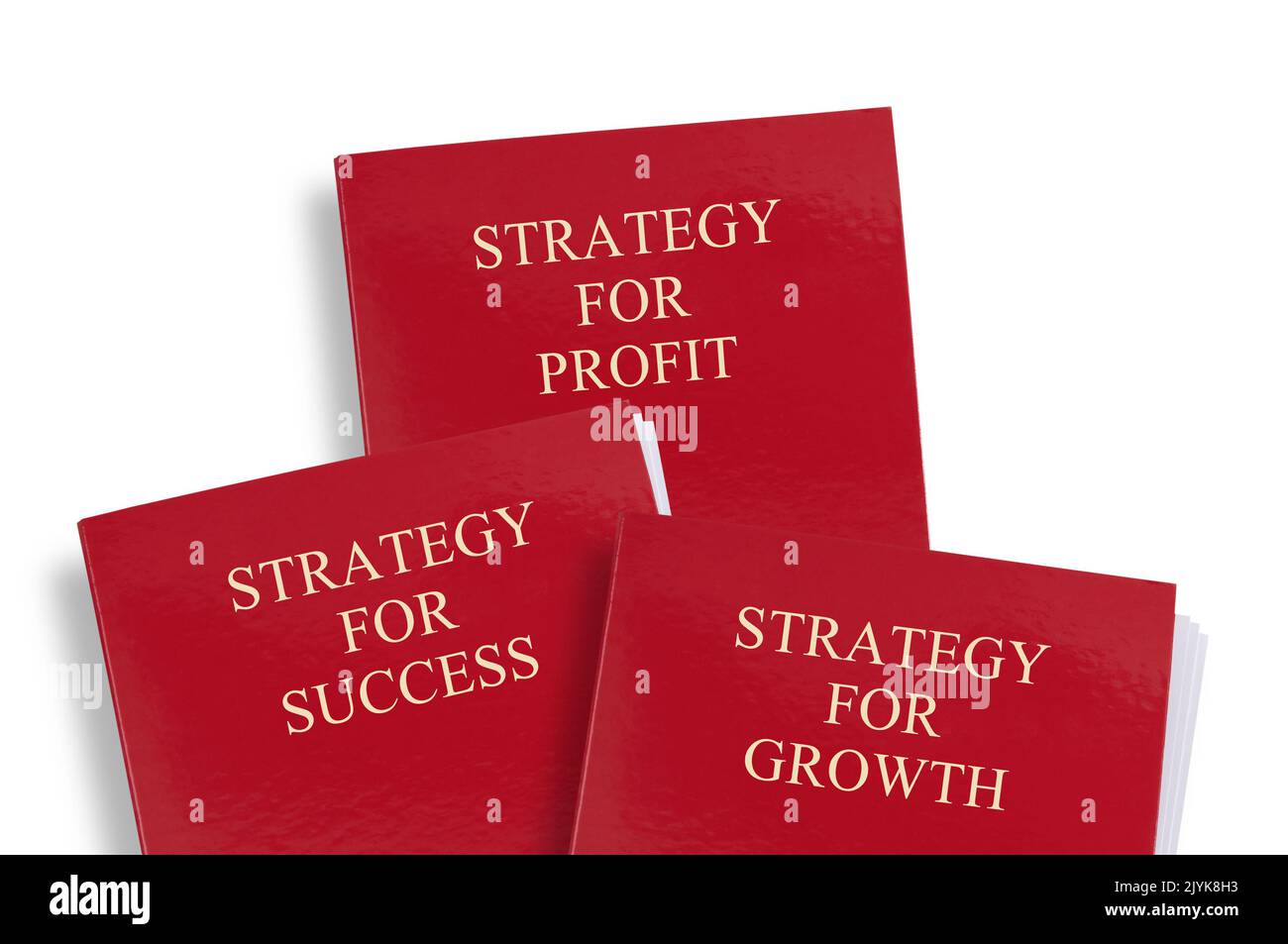 Business strategy folders titled Strategy for success, growth and ...