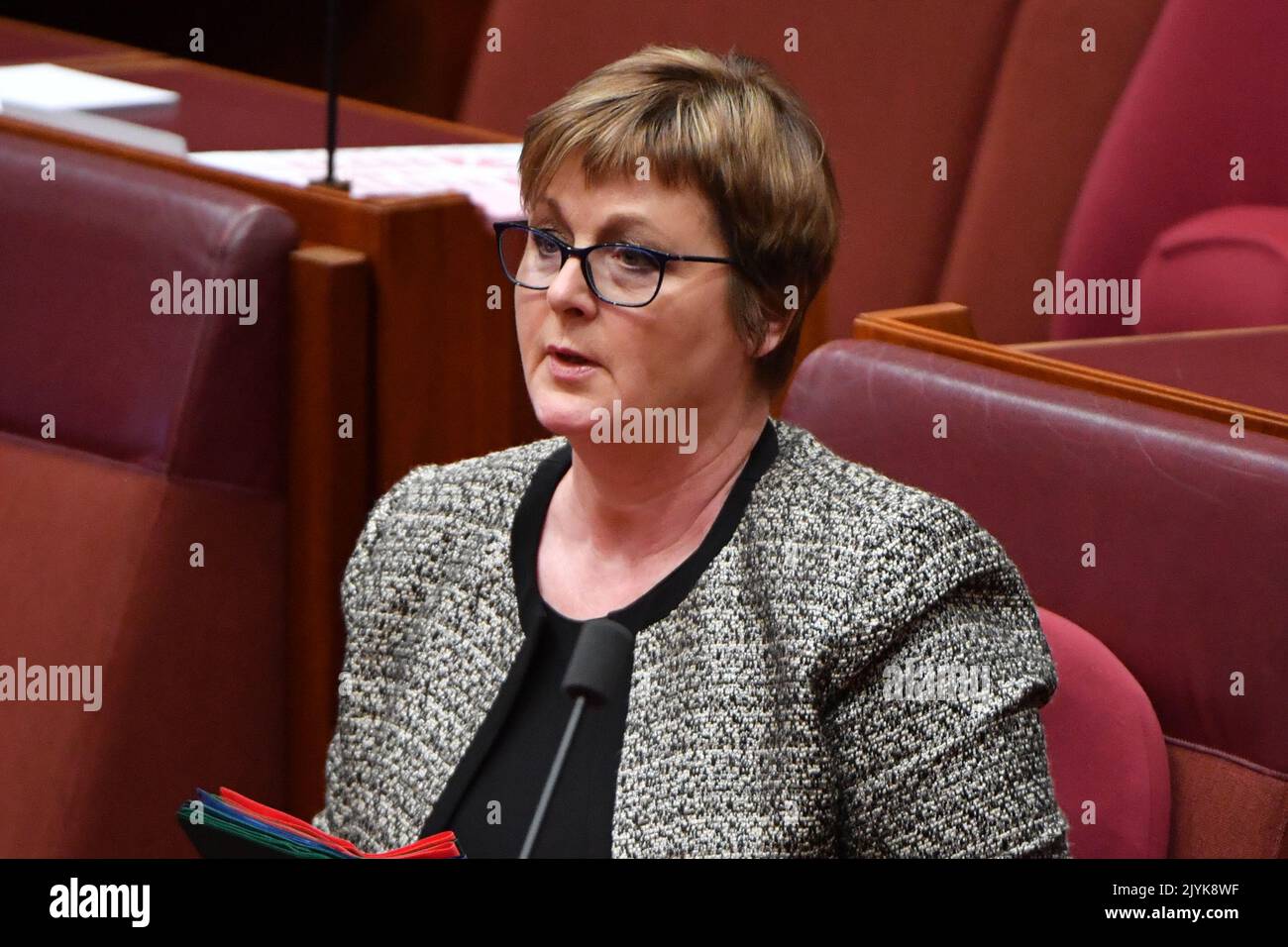 Minister for Defence Linda Reynolds in the Senate chamber at Parliament ...