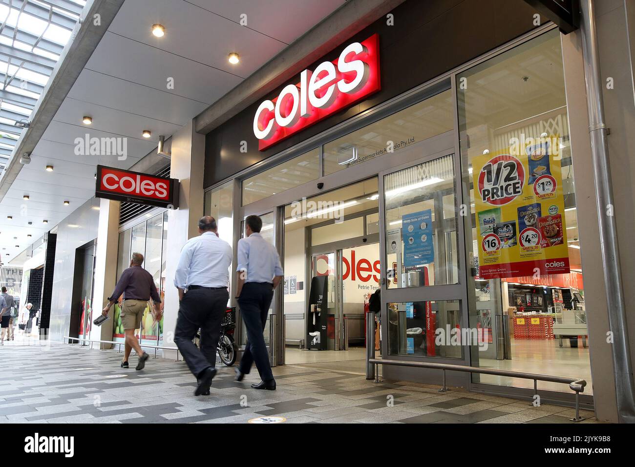 Signage for a Coles Group supermarket is seen in Brisbane, Wednesday ...