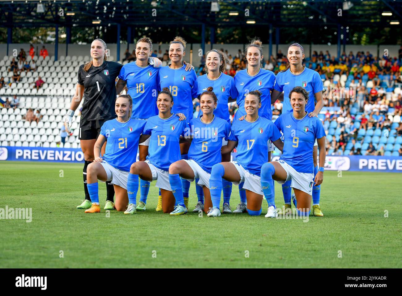 Paolo Mazza stadium, Ferrara, Italy, September 06, 2022, Italy line-up ...