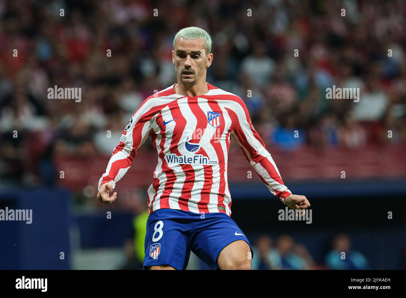 Antoine Griezmann of Atletico Madrid seen in action during the UEFA ...