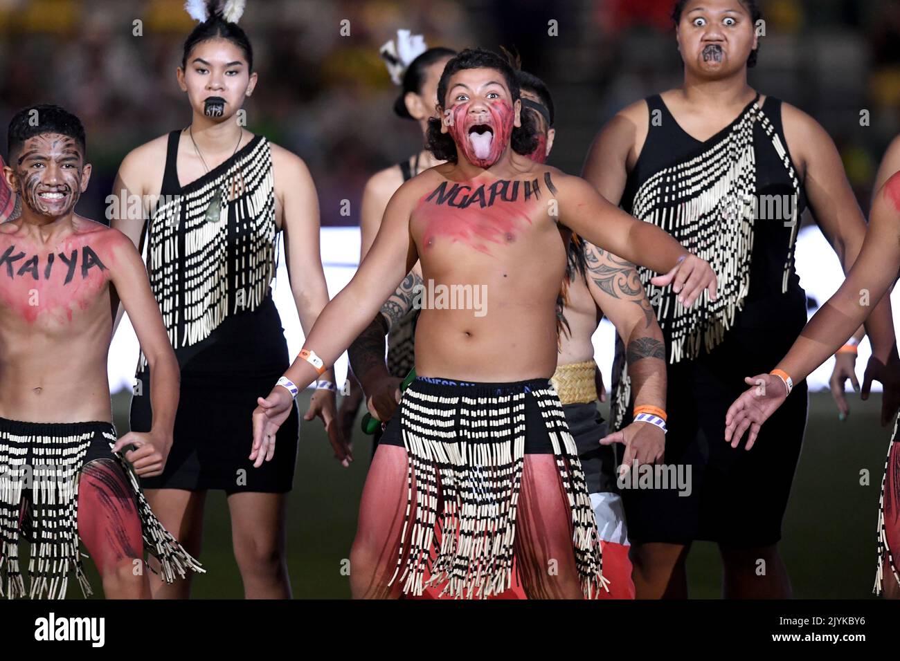 Maori performers are seen during the NRL match between the Indigenous ...