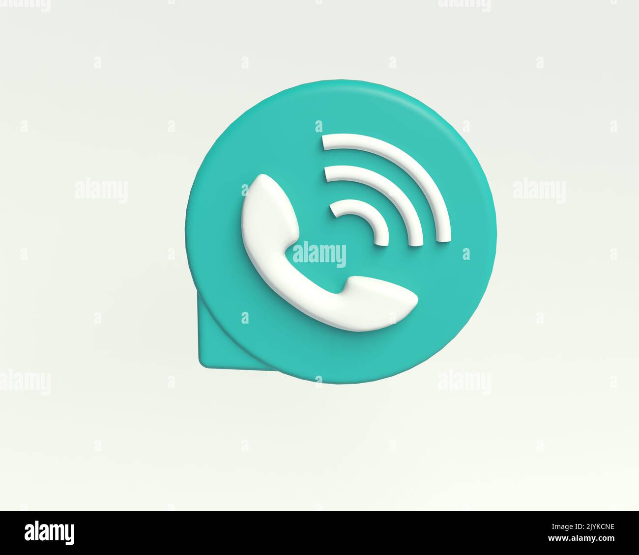 Phone call icon. 3d flat rounded symbol. Call icon in 3D style for the ...