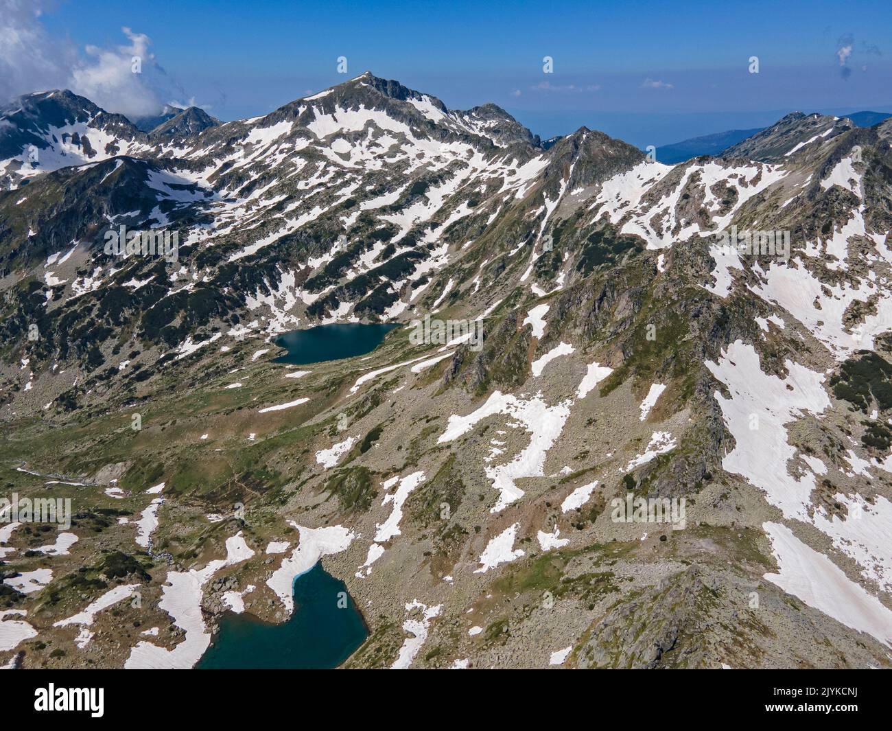 Amazing Aerial view of Pirin Mountain near Kremenski lakes, Bulgaria ...