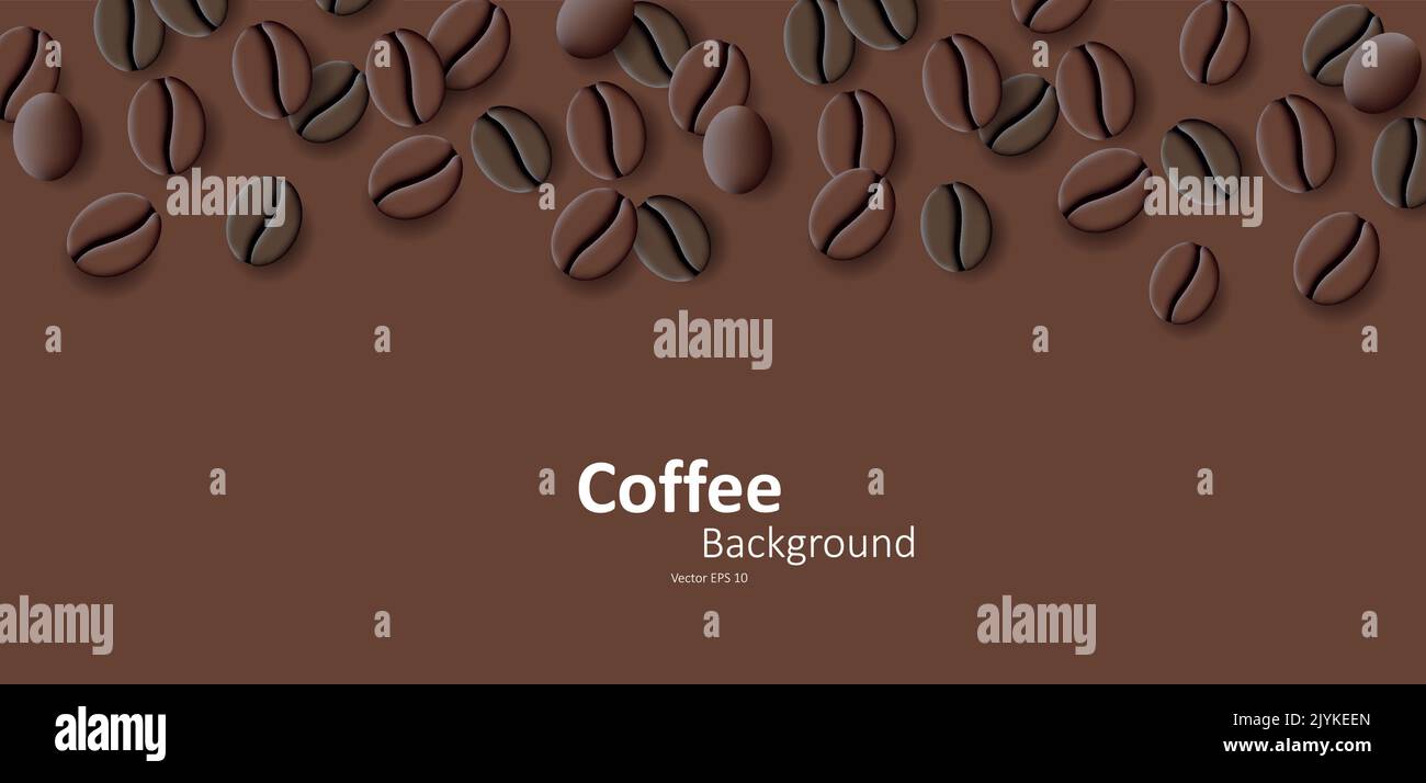 Top view coffee background Stock Vector Images - Alamy