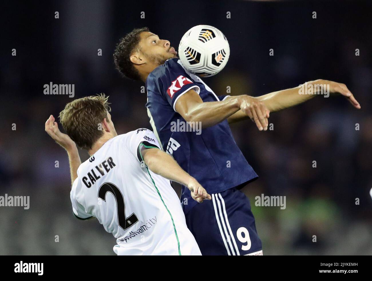 Rudy Gestede for Victory during the A-League match between Melbourne ...