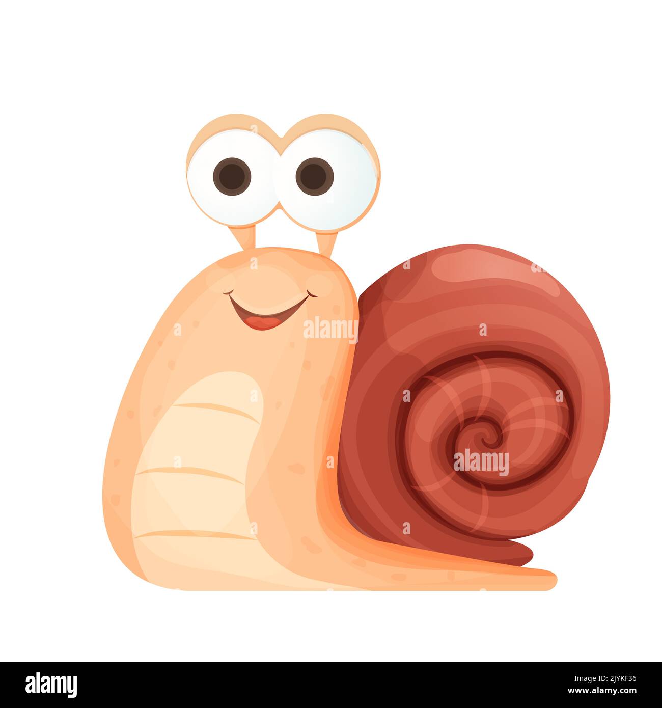 Cartoon brown slug happy smiling hi-res stock photography and images ...