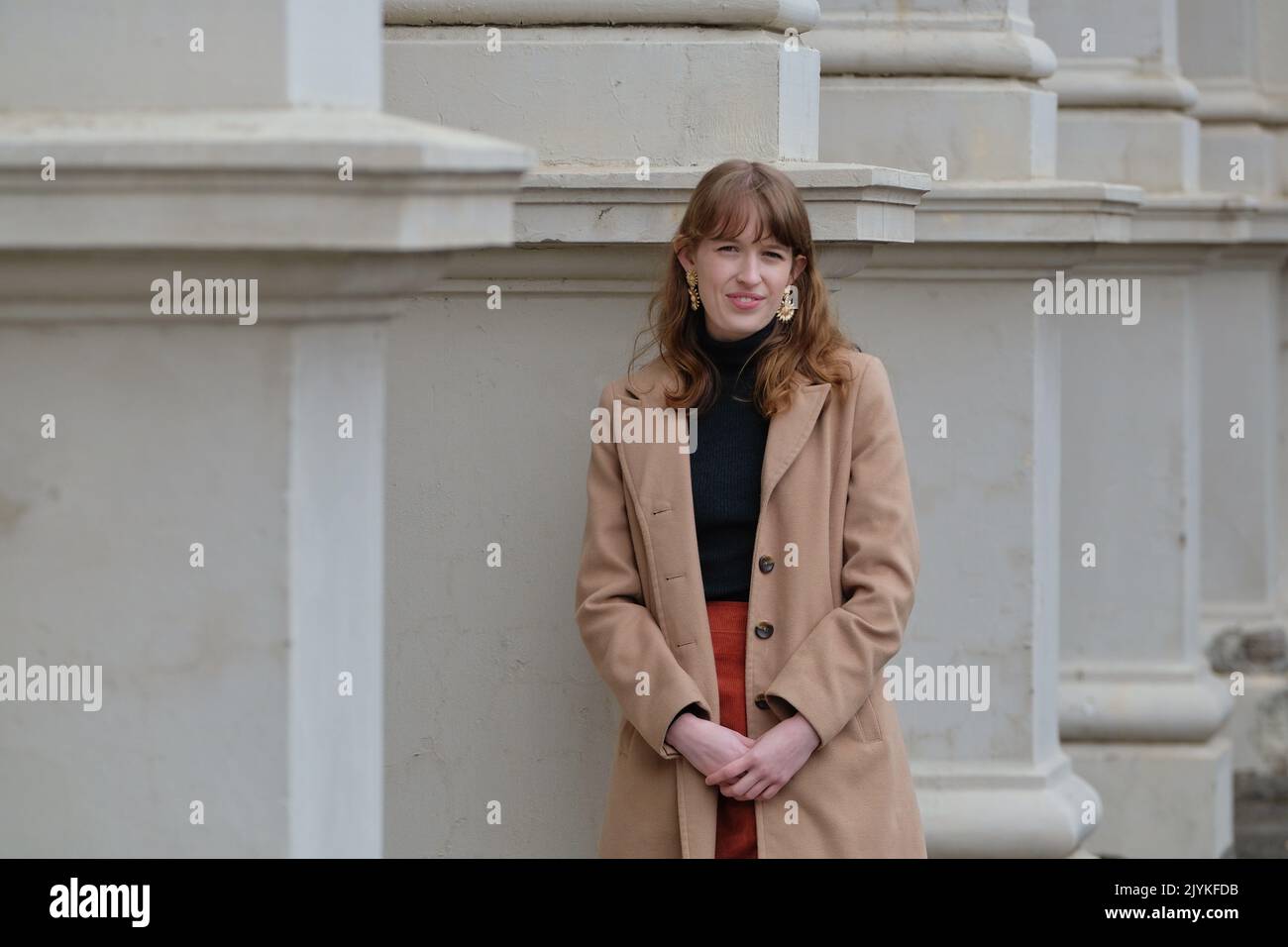 Ms Amelia Morris poses for a photo after attending the handing down of ...