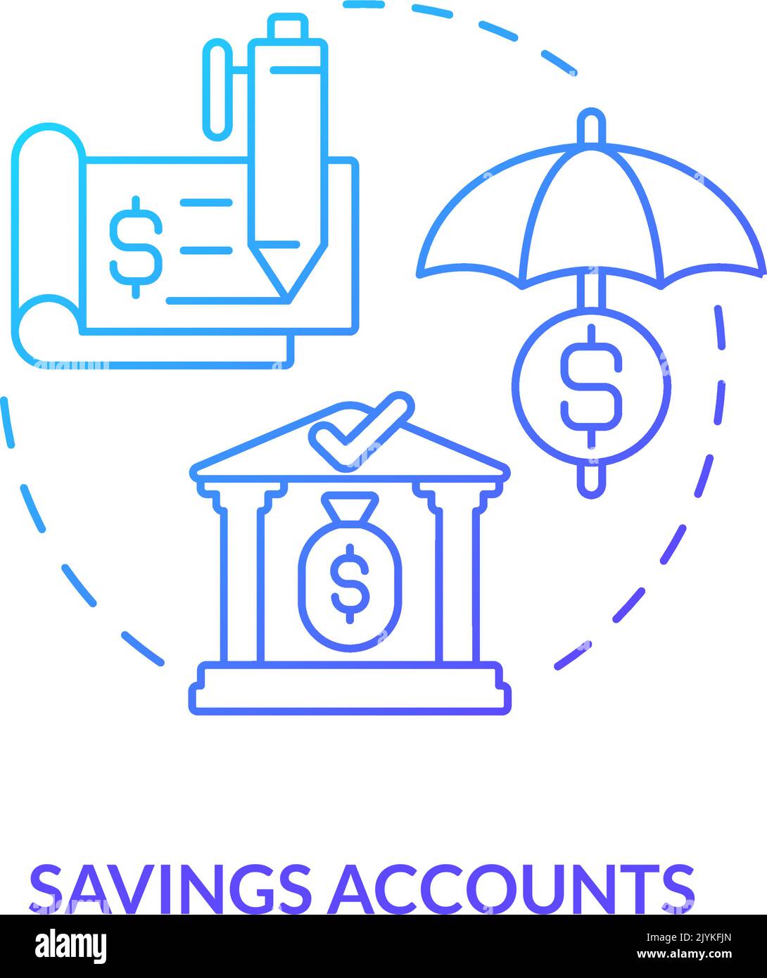 Savings accounts blue gradient concept icon Stock Vector Image & Art ... Savings accounts blue gradient concept icon Stock Vector Image & Art ...