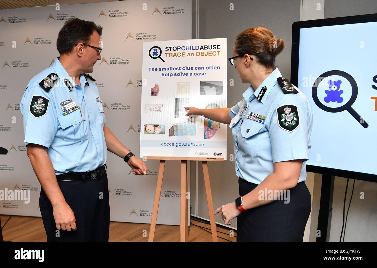 AFP ( Australia Federal Police) Commissioner Reece Kershaw (left) and ...