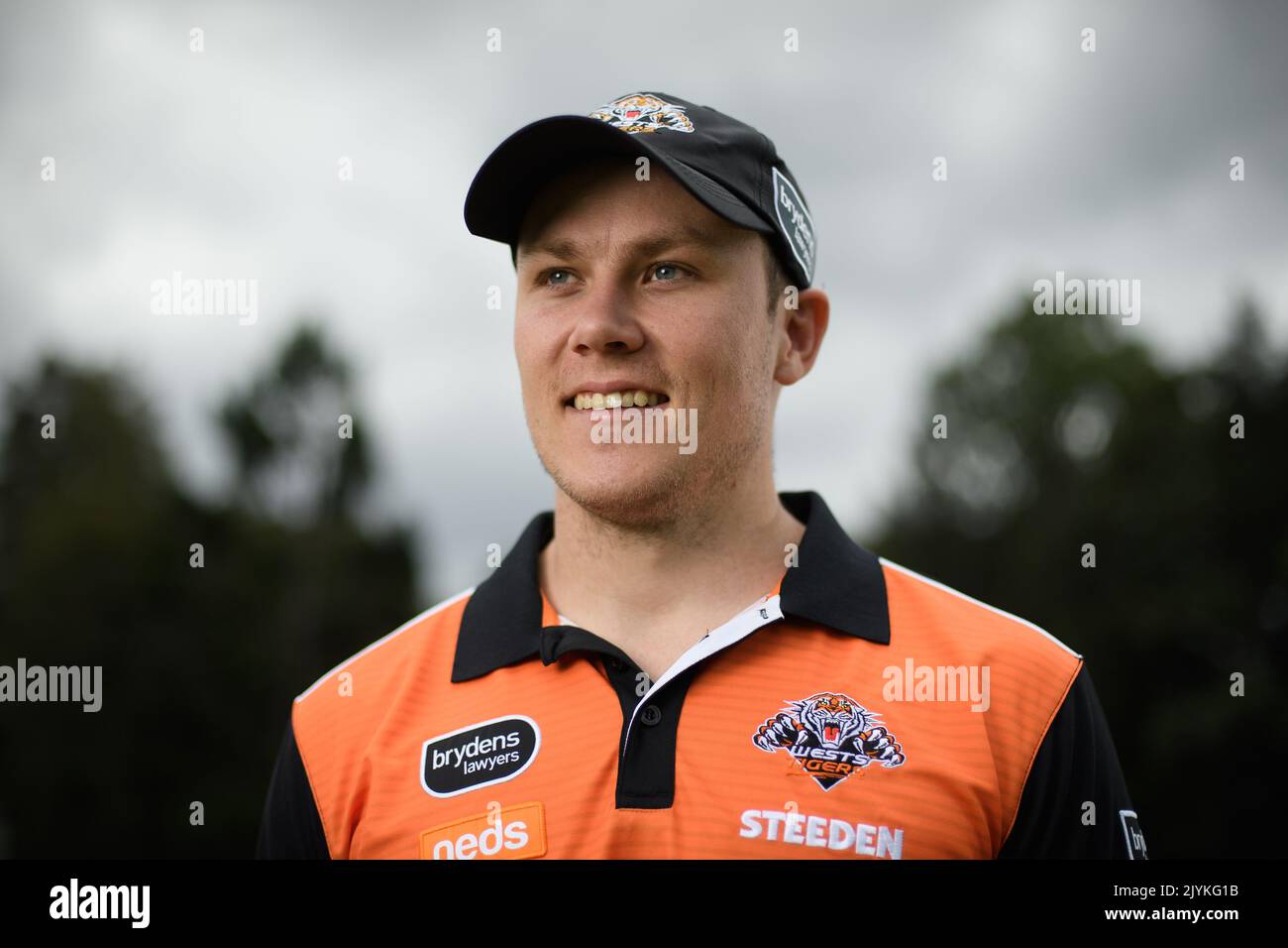 Billy Walters of the Wests Tigers poses for a photograph following a ...