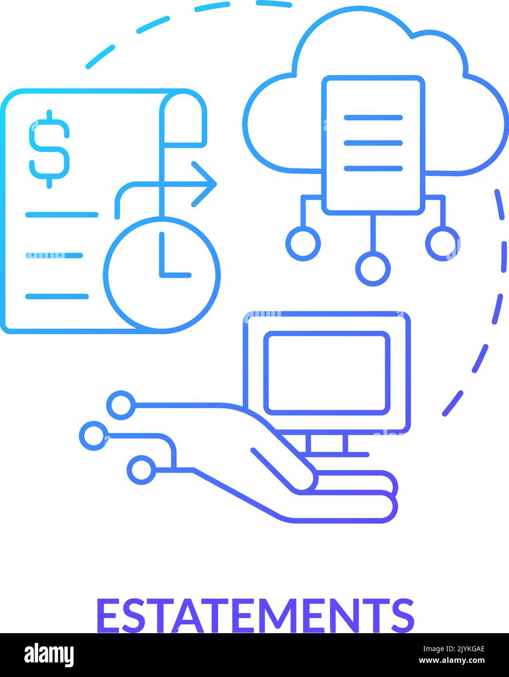 E statements blue gradient concept icon Stock Vector Image & Art - Alamy
