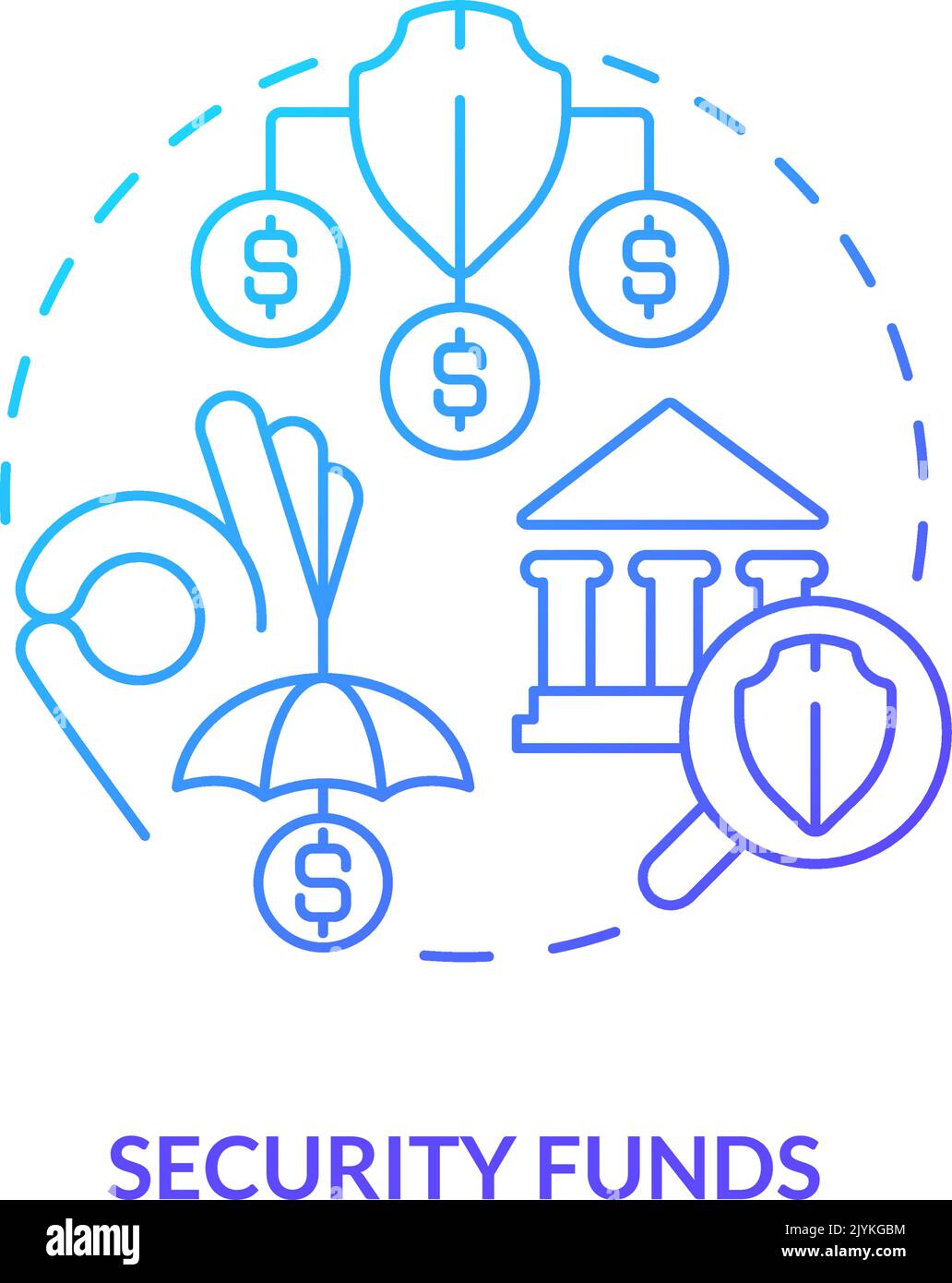 Security funds blue gradient concept icon Stock Vector Image & Art - Alamy