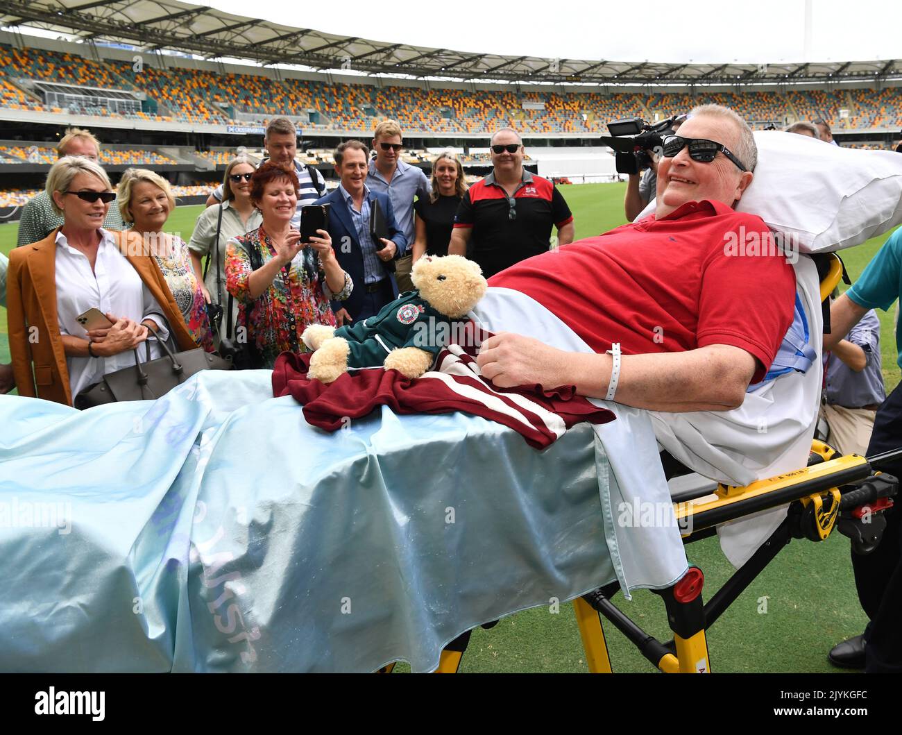 Former Queensland AFL Grand Final hero Ross Whyte (right), who has ...