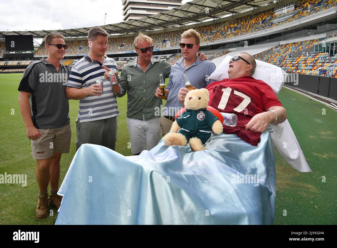 Former Queensland AFL Grand Final hero Ross Whyte (right), who has ...