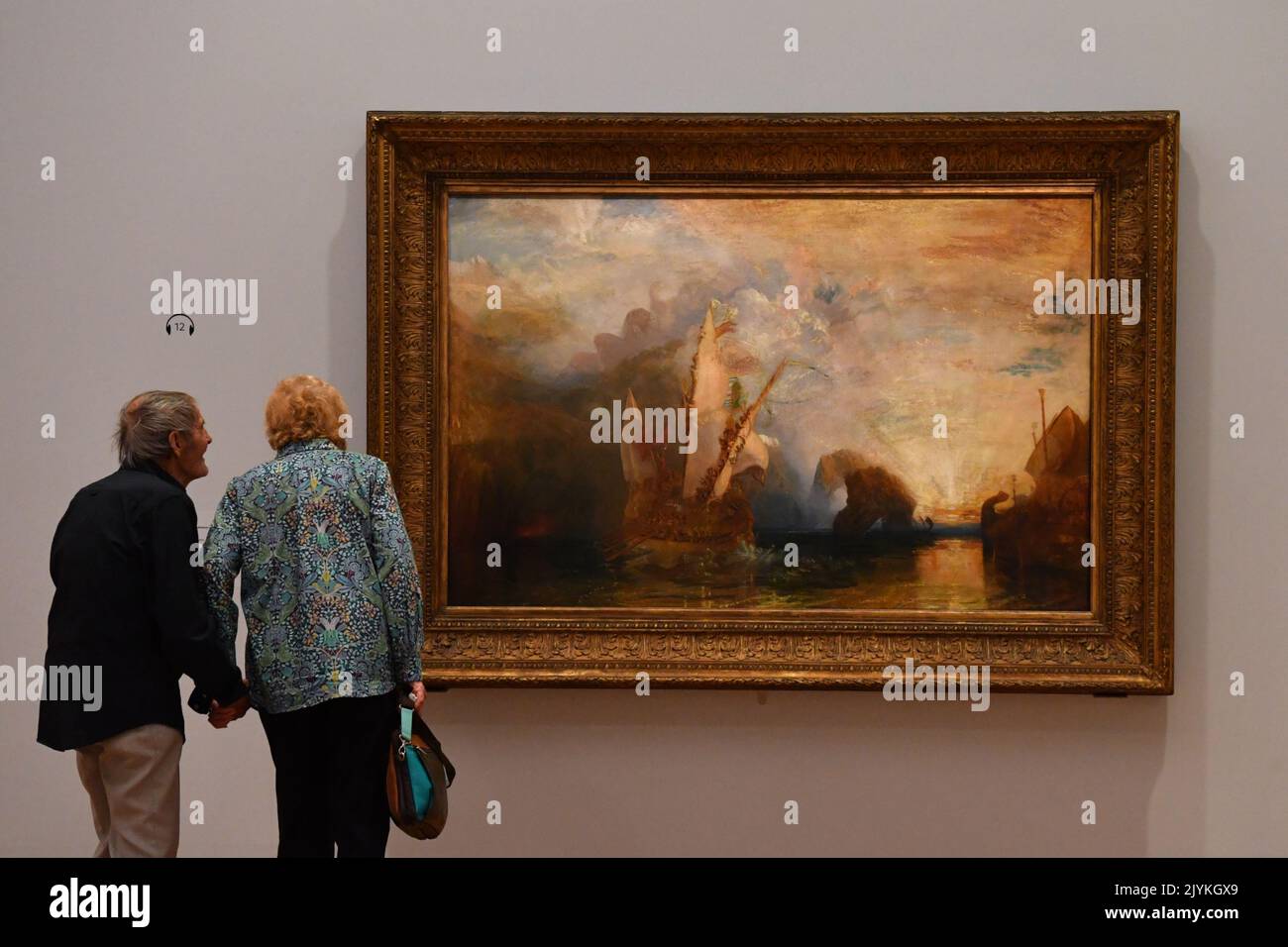 Members of the public look at “Ulysses Deriding Polyphemus” by JMW ...