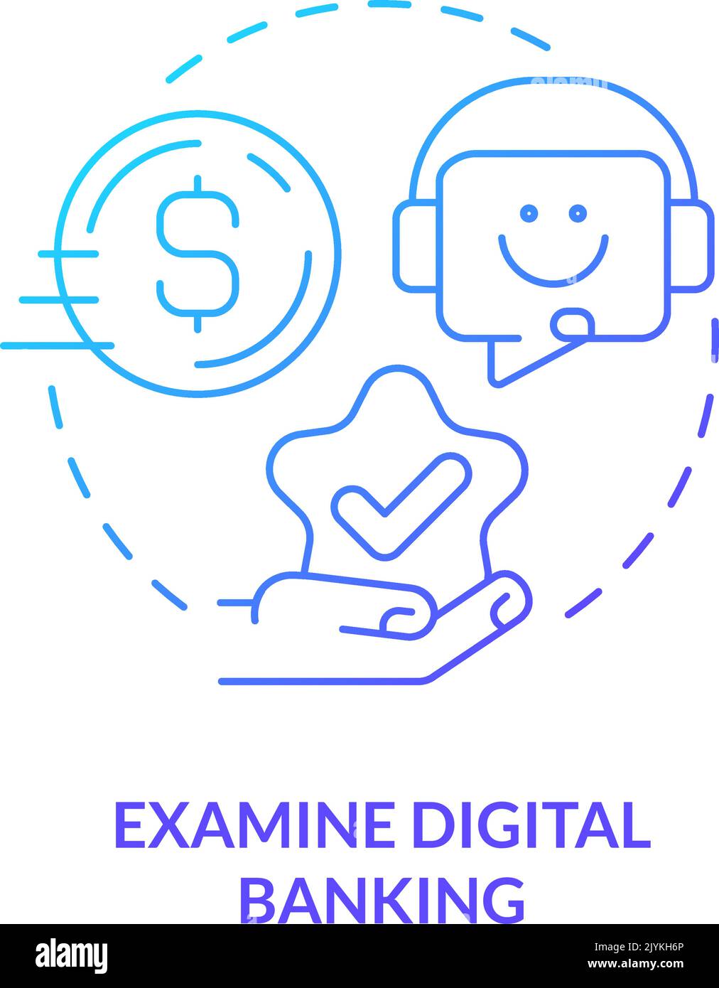 Blue line mobile banking icon Stock Vector Images - Alamy