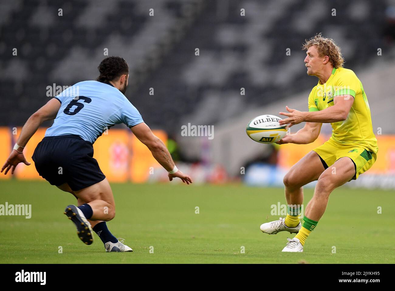 Stuart Dunbar of Australia during the Rugby Sevens match between the ...