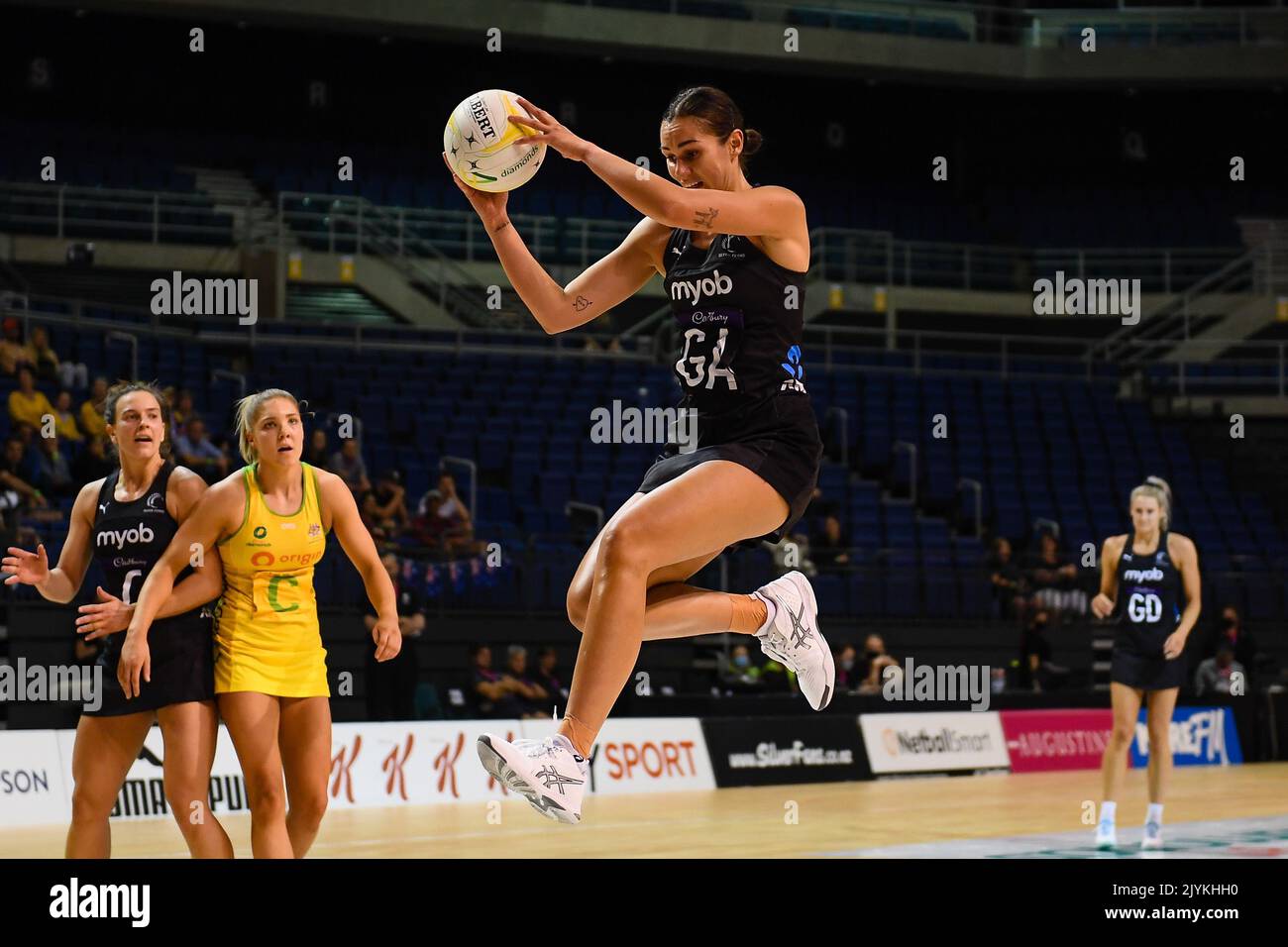 Ameliaranne Ekenasio of the Silver Ferns during Game 3 of the ...