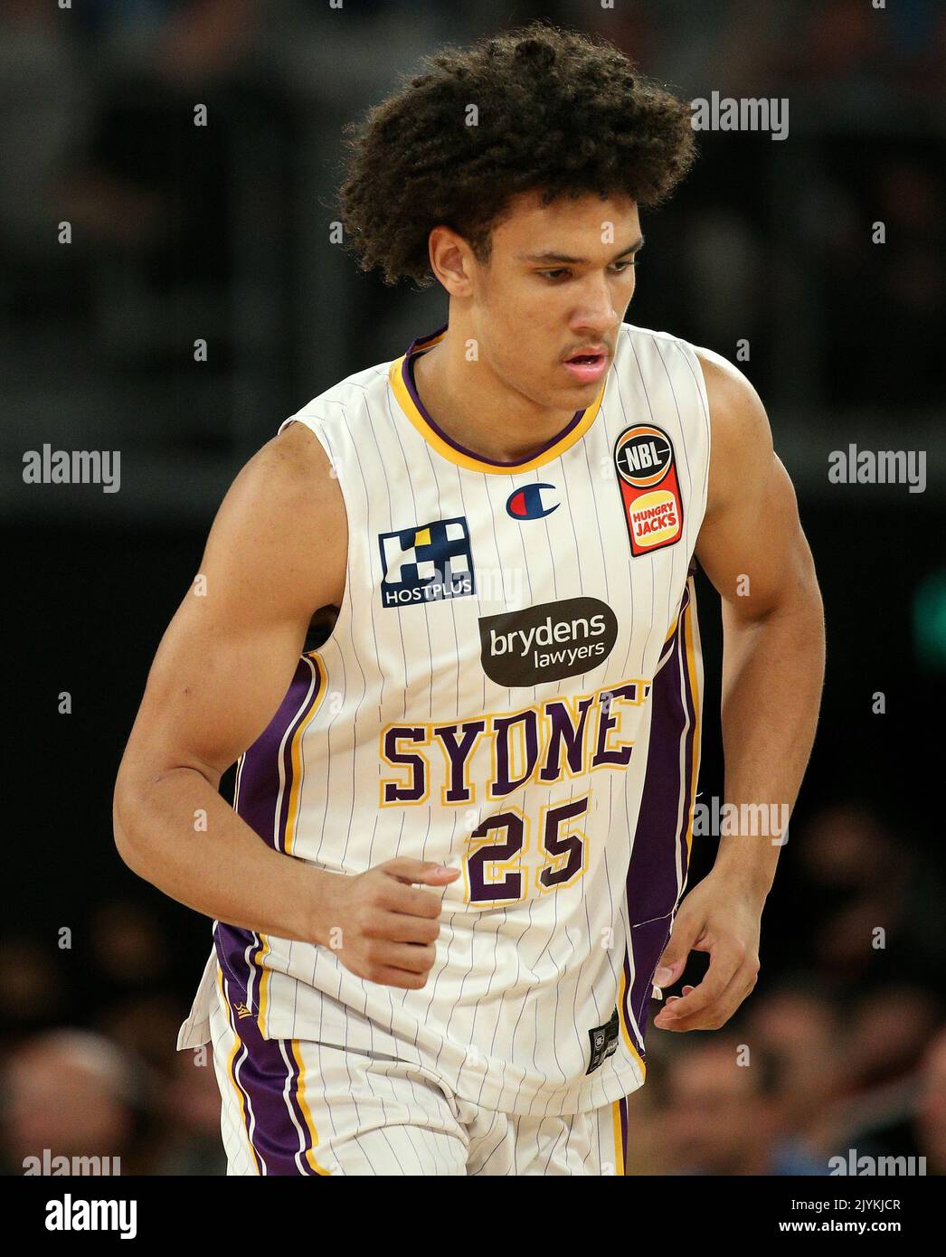 Yalin Galloway of Sydney looks on during the NBL match between the ...