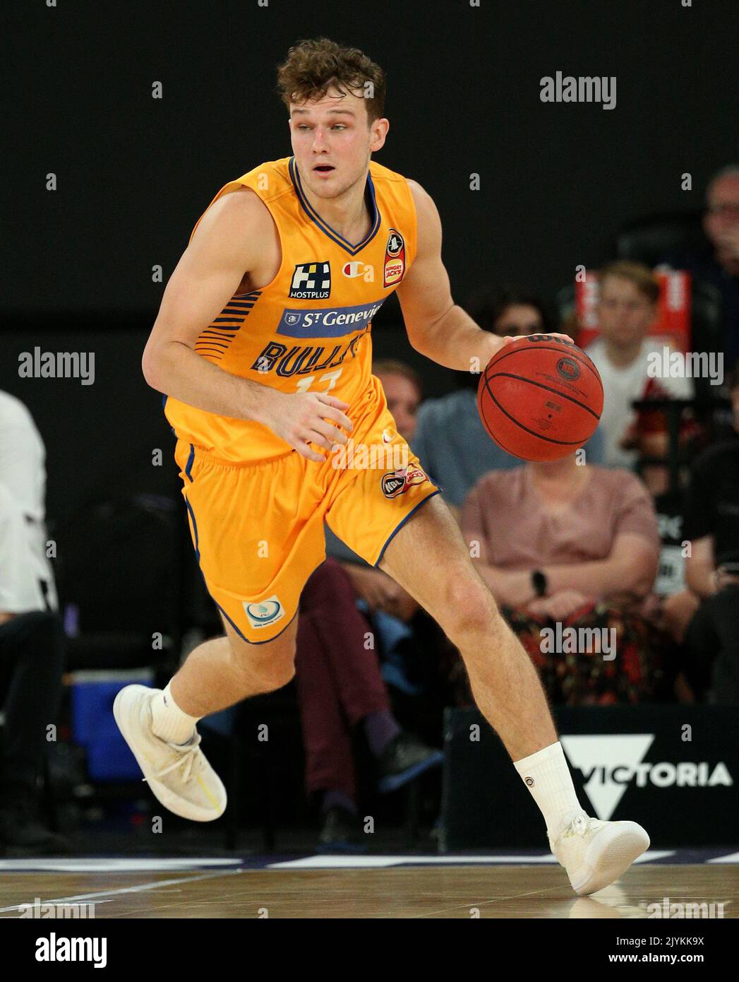 Tanner Krebs of Brisbane in action during the NBL match between ...