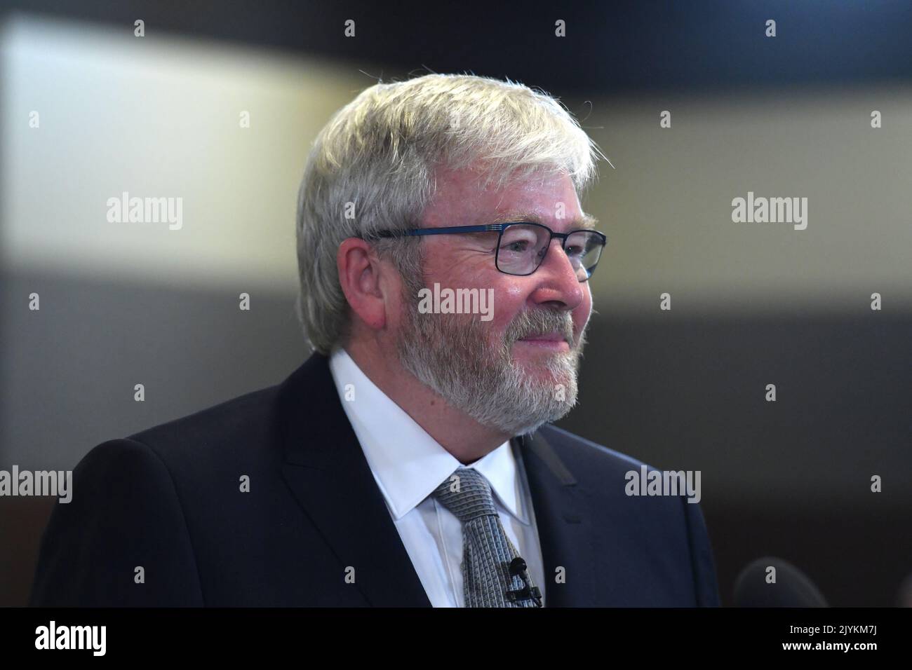 Former prime minister Kevin Rudd at the National Press Club in Canberra ...